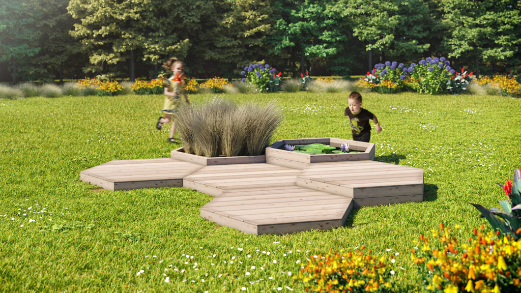 Modules en bois pour aménagement de jardin – Studiomilo